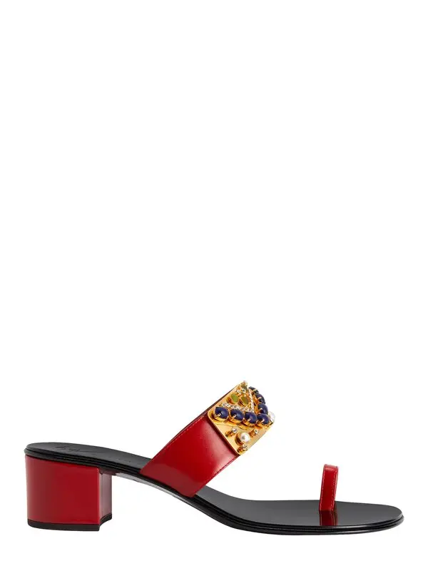 GIUSEPPE ZANOTTI Nefertiti 40 Thong Sandals - Red