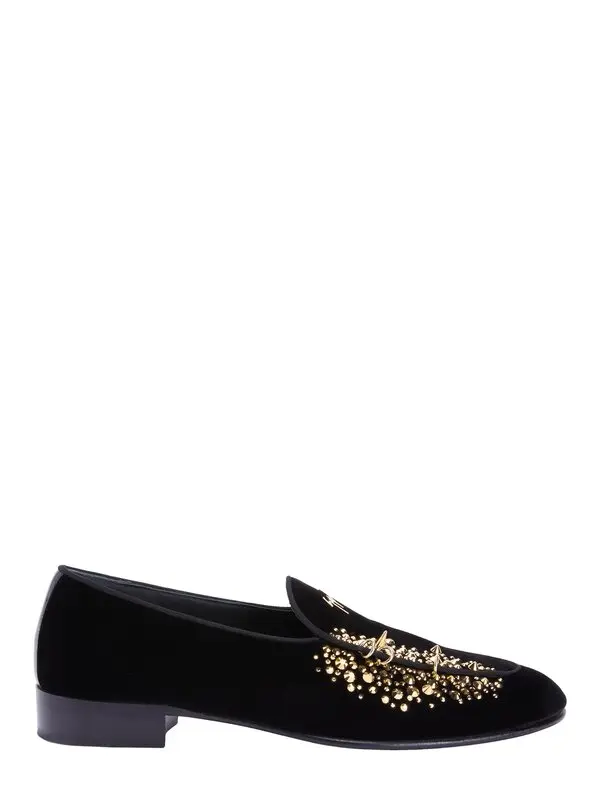 GIUSEPPE ZANOTTI Alvaro Studs Loafers - Black
