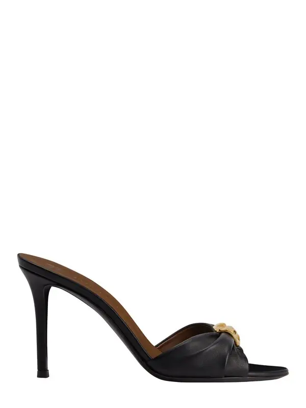 GIUSEPPE ZANOTTI Cherie 90 Leather Mules - Black