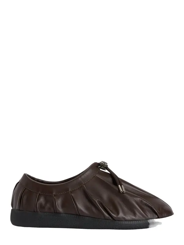 GIUSEPPE ZANOTTI Leather Low-top Sneakers - Brown