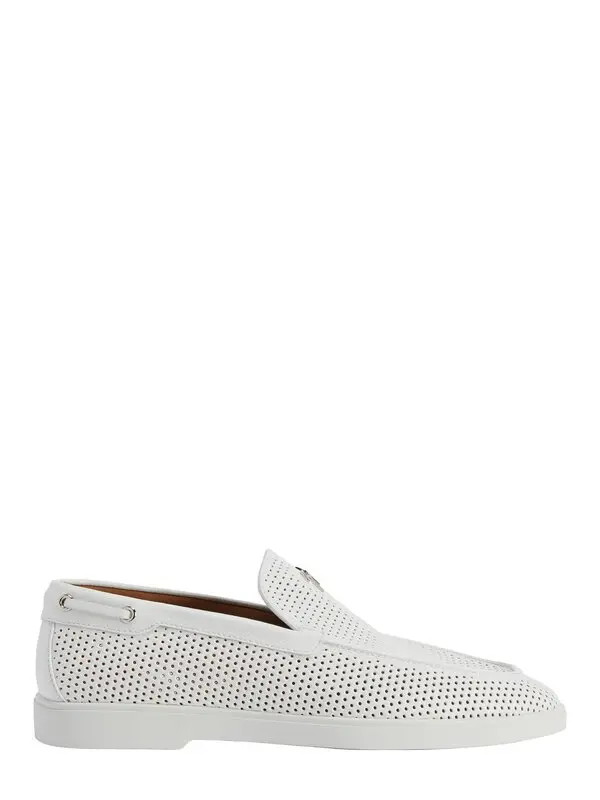 GIUSEPPE ZANOTTI Jourdain Leather Moccasins - White