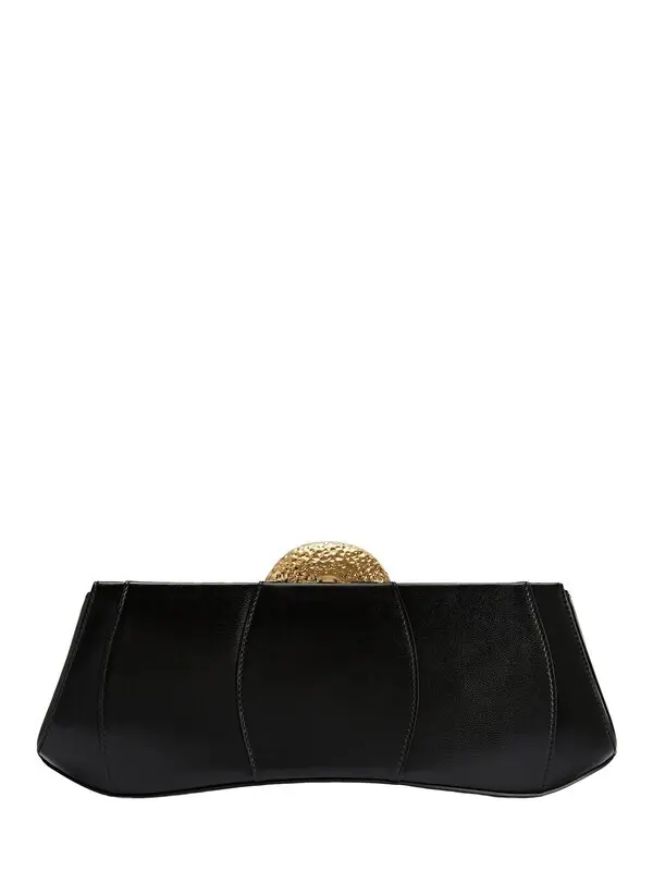 GIUSEPPE ZANOTTI Eve Leather Clutch - Black