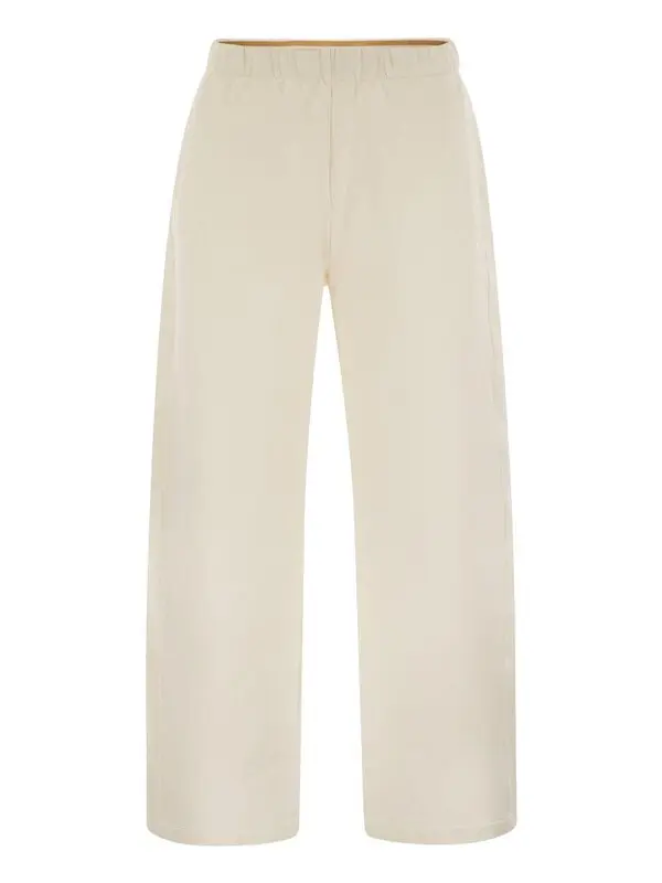 Max Mara Filovia Silk And Cotton Fleece Trousers - White
