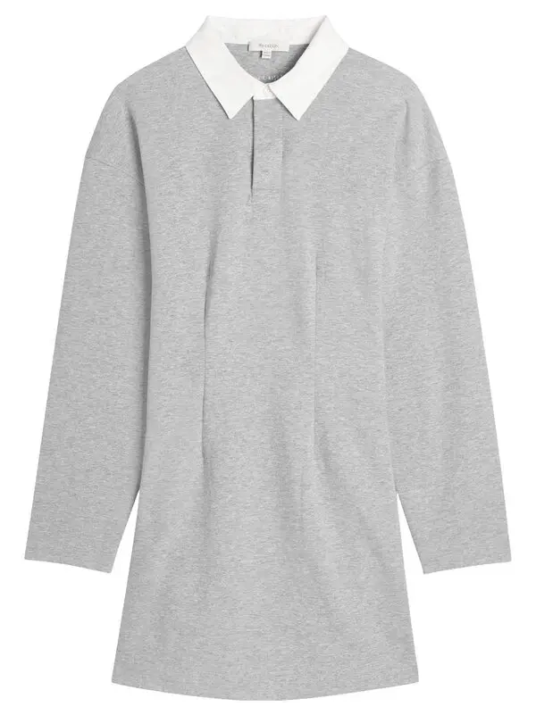 JW Anderson Long Sleeve Polo Mini Dress - Grey