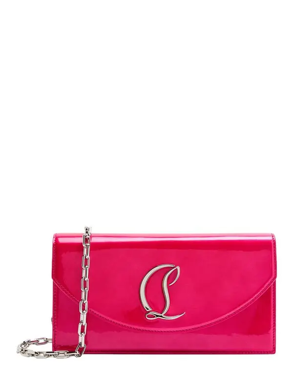 CHRISTIAN LOUBOUTIN Patent Leather Clutch - Pink