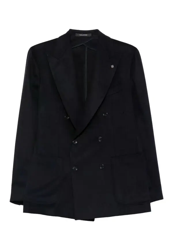 Tagliatore Double-breasted Patch-pocket Blazer - Blue
