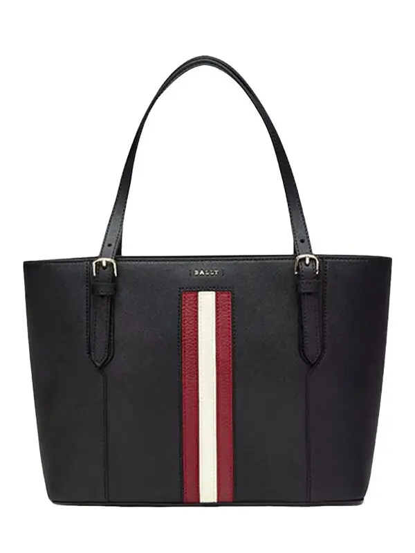 Bally Leather Ribbon Tote Bag - Black