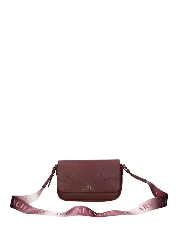 Armani Exchange Textured Flap Shoulder Bag - Red