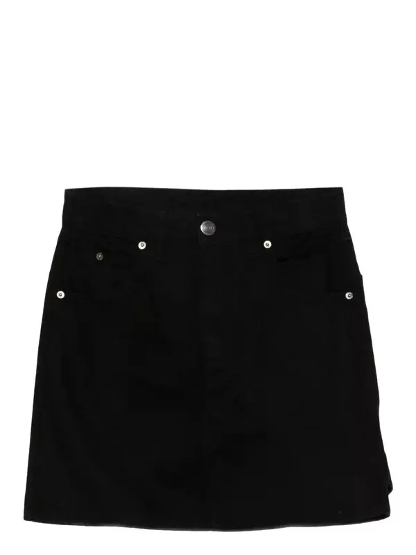 CHARLES JEFFREY Stud-embellished Denim Mini Skirt - Black