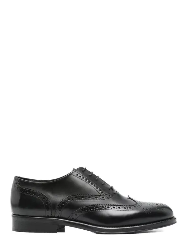 Corneliani Leather Brogues - Black