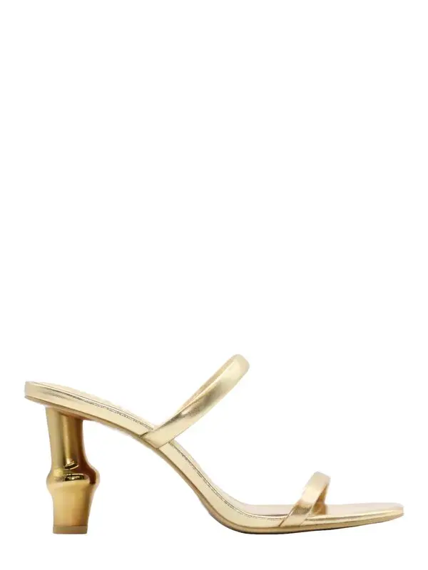 Cult Gaia 80mm Double-strap Sculpted-heel Sandals - Gold