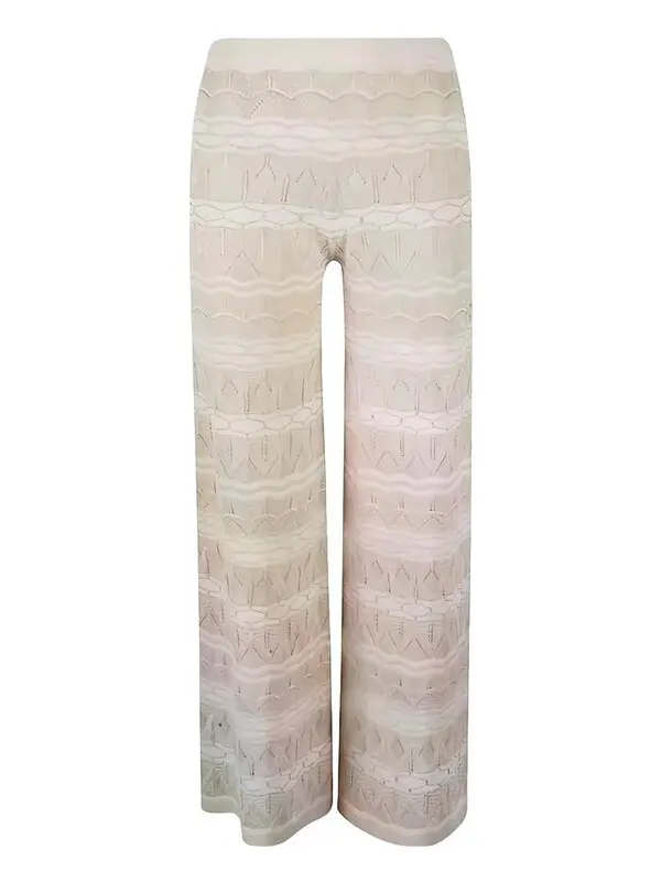 D.exterior Knitted-lace Trousers - Neutrals