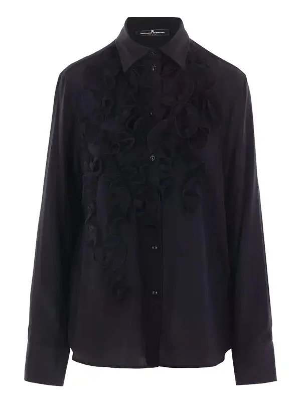 Ermanno Scervino Ruffle-detail Shirt - Black