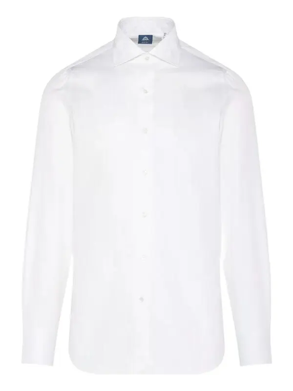 FINAMORE 1925 Long-sleeve Button-down Shirt - White