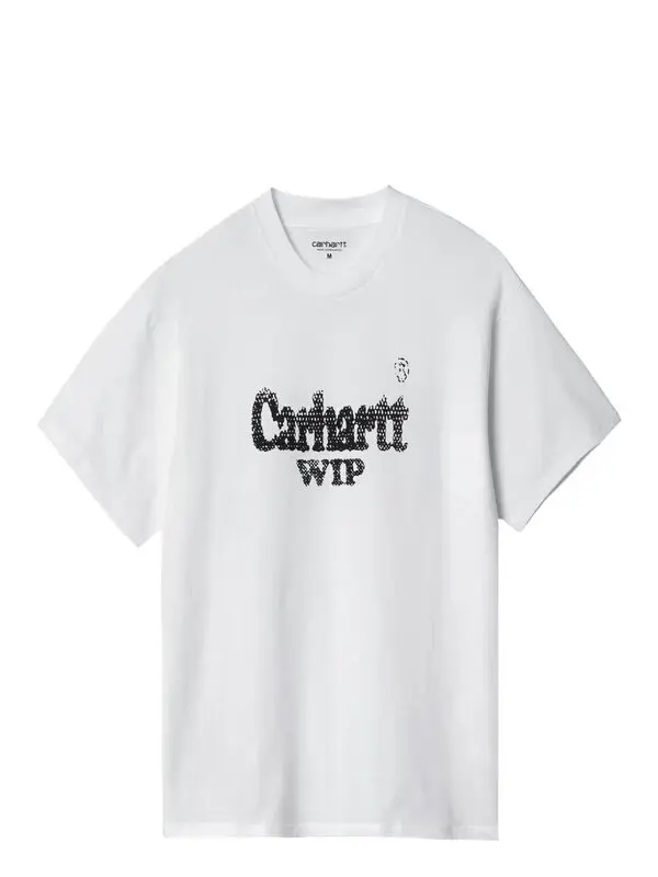 Carhartt Work In Progress Spree Halftone Logo-print Cotton T-shirt - White