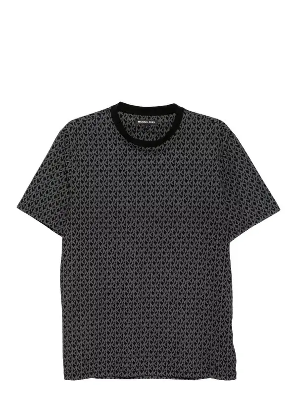 Michael Kors Monogram-print Cotton T-shirt - Black