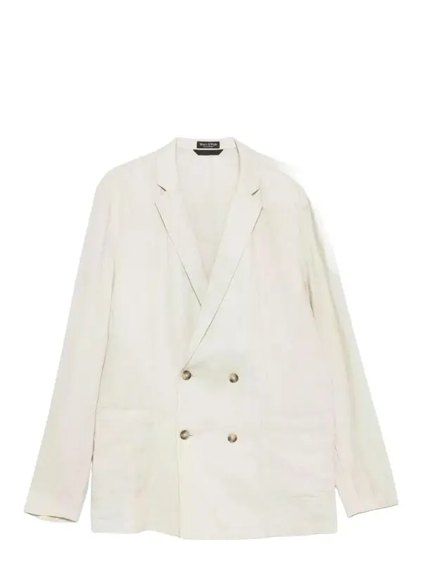 Marc O'polo Double-breasted Linen Blazer - Neutrals