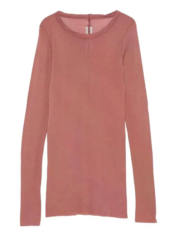Rick Owens Raw-edge Long-sleeve T-shirt - Pink