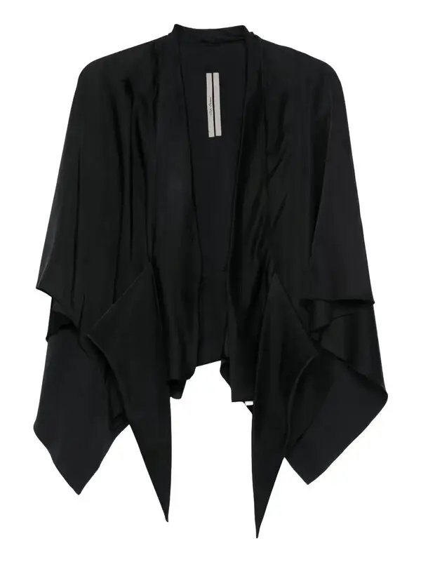 Rick Owens Ruffled Draped Top - Black