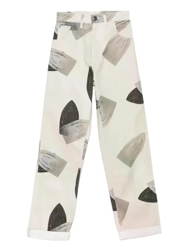 CHARLES JEFFREY Art Denim Jeans - Neutrals