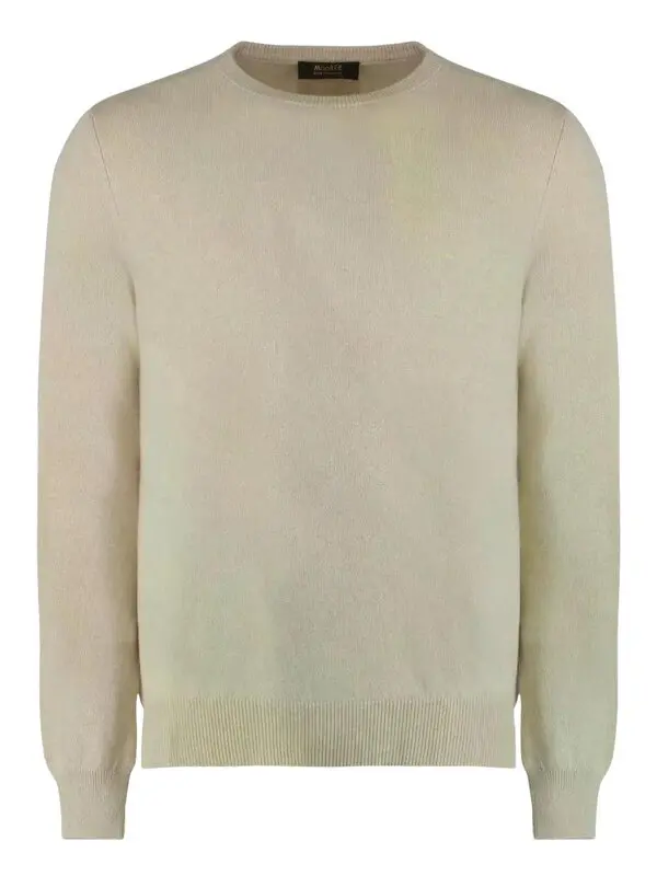 MOORER Orvieto Crew-neck Cashmere Sweater - Neutrals