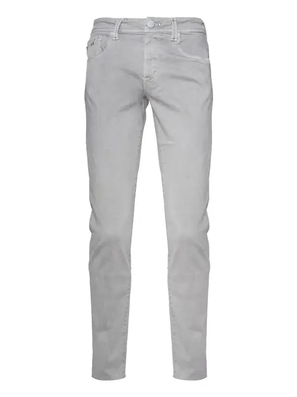 TRAMAROSSA Zip-fly Cotton Trousers - Grey