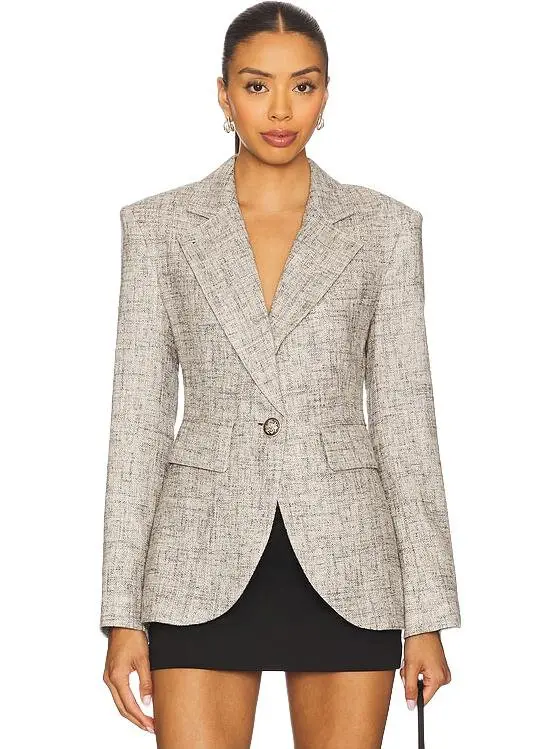 Smythe Seamed Blazer - Pebble Tweed