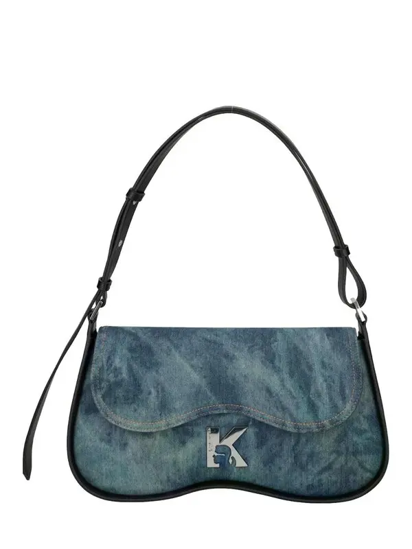Karl Lagerfeld Denim Tie-dye Satchel - Blue
