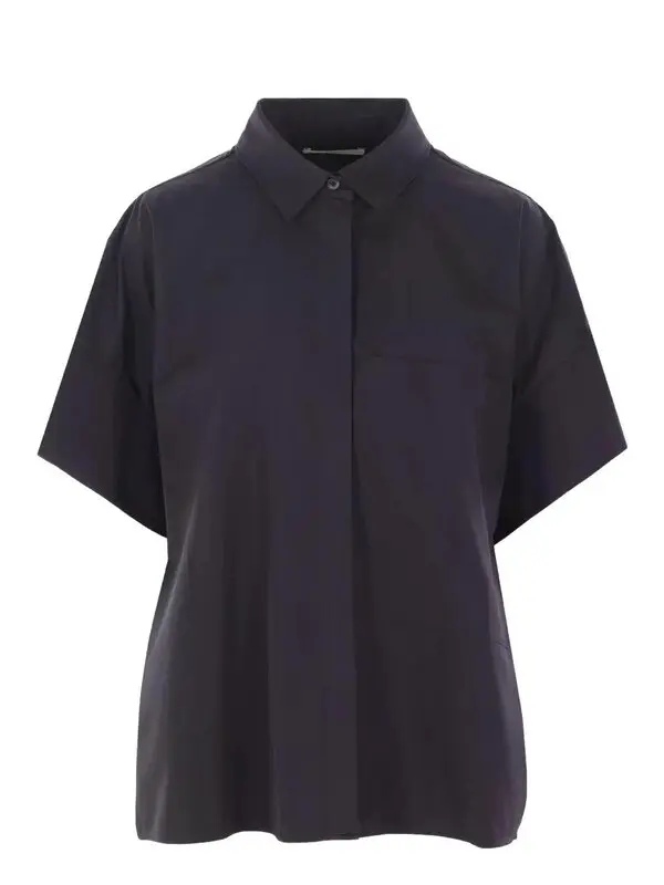 Co Short-sleeve Cotton Shirt - Black