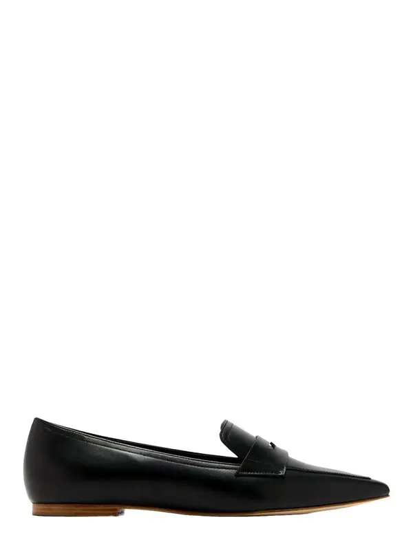 Magnanni Pointed-toe Penny Loafers - Black