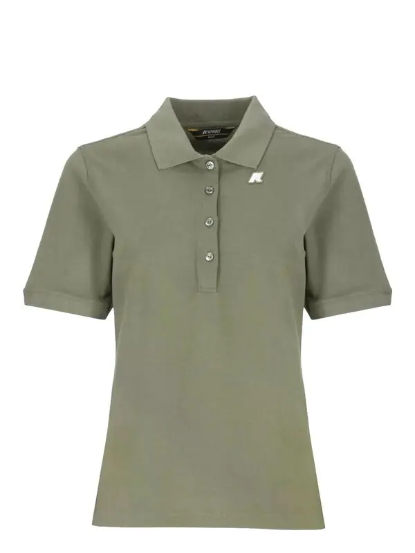 K-WAY Three-button Short-sleeve Polo Top - Green
