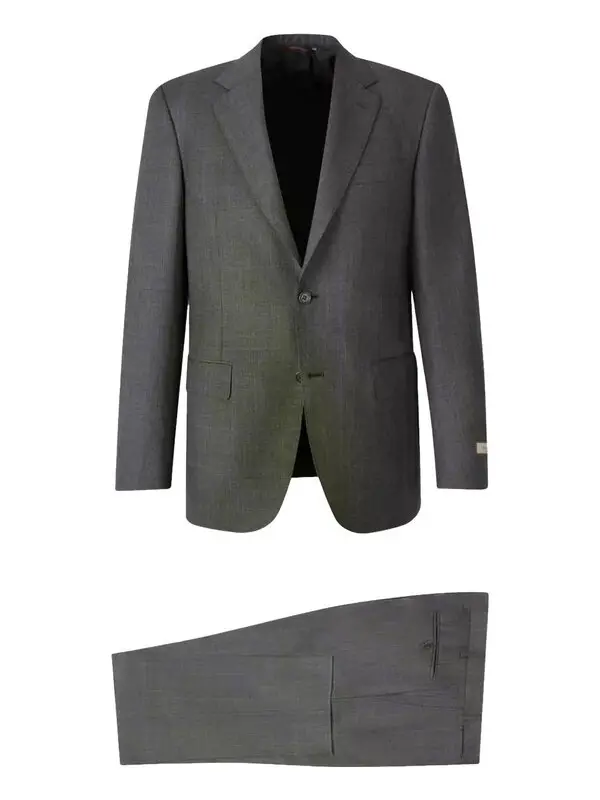 Canali Checked Wool Suit - Grey