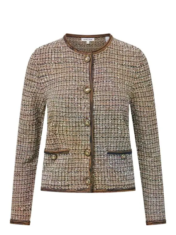 Veronica Beard Brisa Tweed Button-front Jacket - Brown