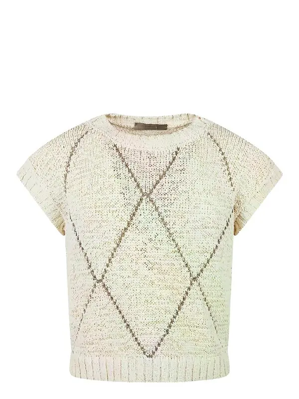 D.exterior Knitted T-shirt - Neutrals