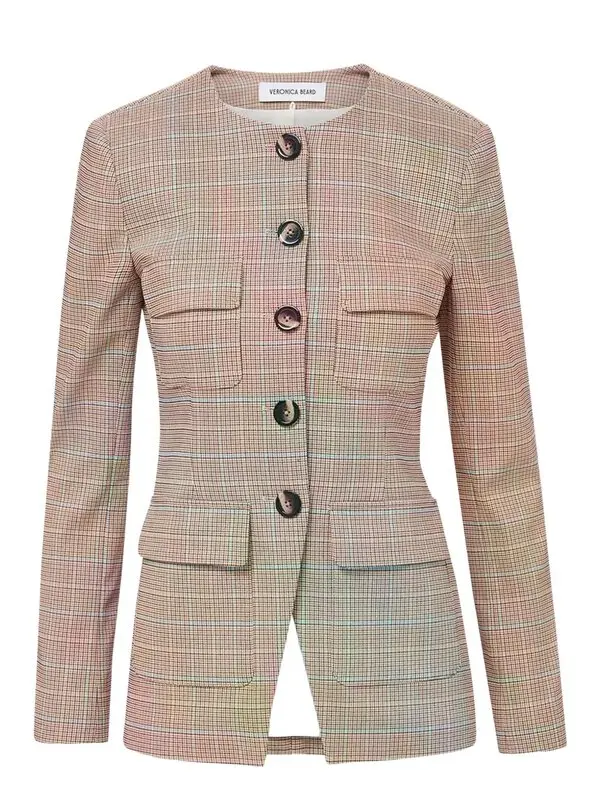 Veronica Beard Orrin Checked Jacket - Neutrals