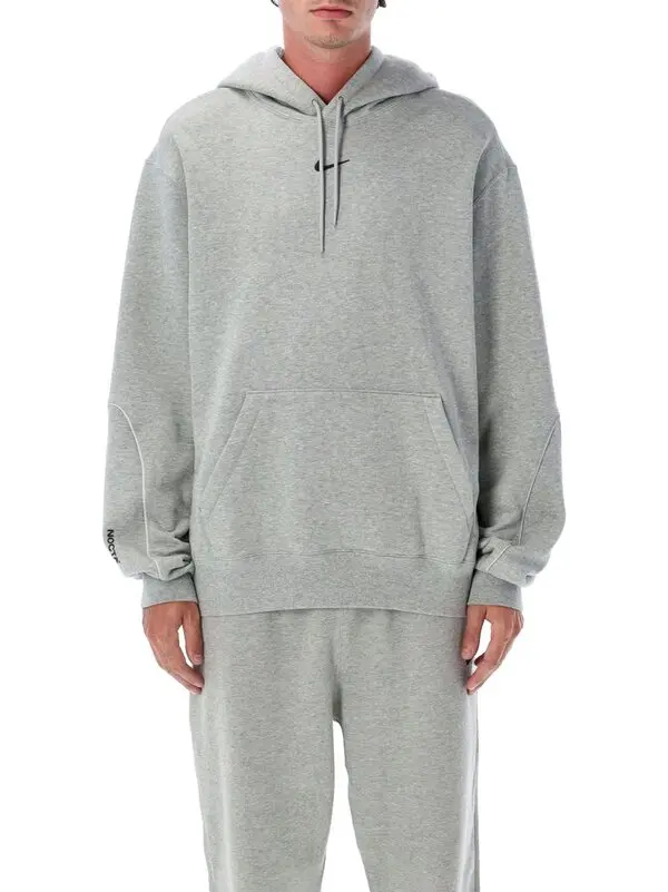 Nike Nocta Nrg Cs Cotton-blend Fleece Hoodie - Grey