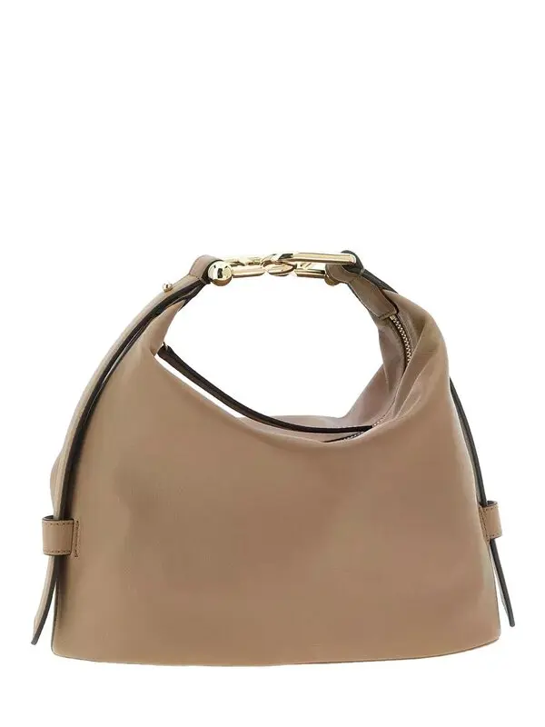Furla Nuvola Embellished Leather Shoulder Bag - Brown