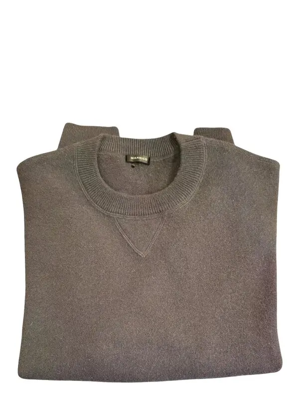 Manrico Cashmere Crew-neck Cashmere Sweater - Grey