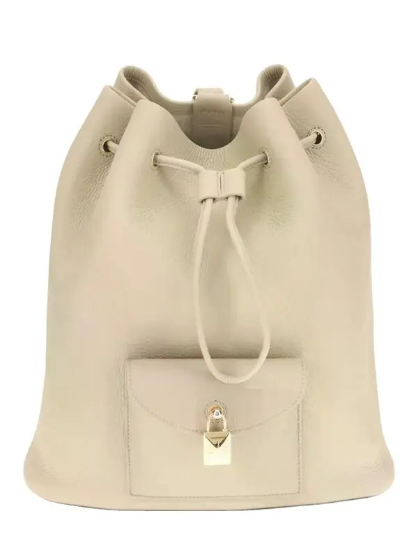 Loro Piana Leather Drawstring Backpack - Neutrals