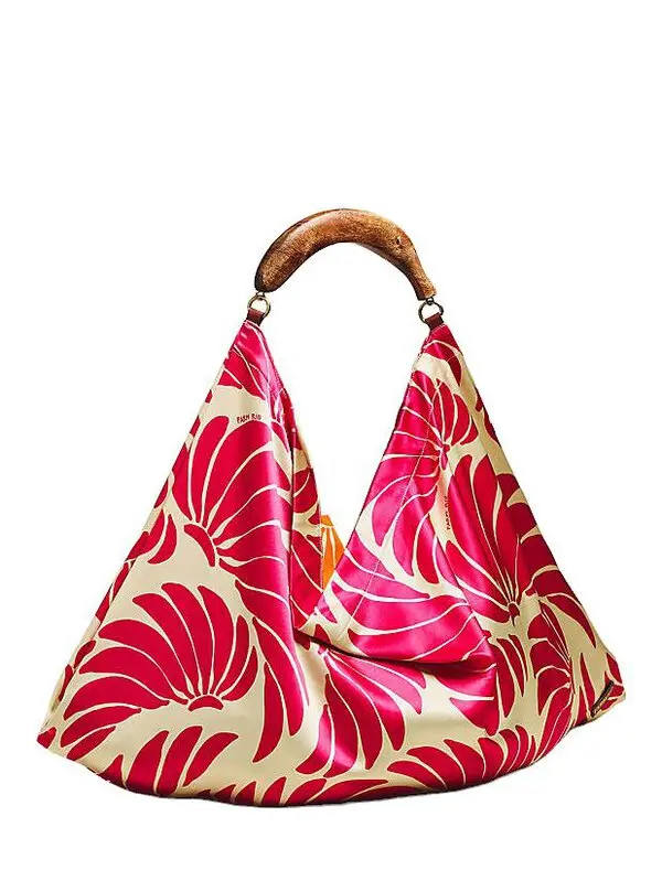 Farm Rio Slouchy Scarf Bag - Banana Wings Pink & Ora