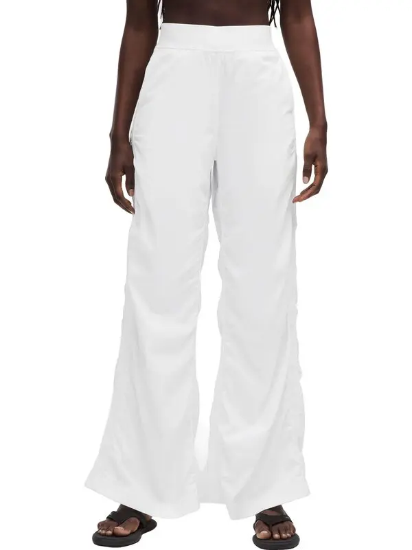 Lululemon Ruched High-rise Wide-leg Pant - White