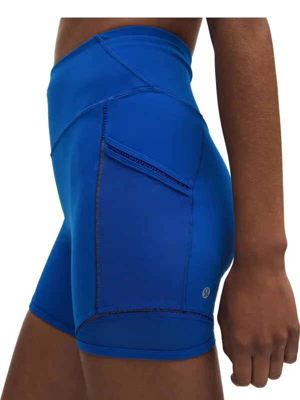 Lululemon Fast And Free High-rise Lace Trim Short 6 - Galactic Cobalt