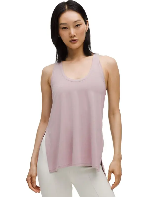 Lululemon Silkappeal Side-slit Tank Top - Mauve Grey
