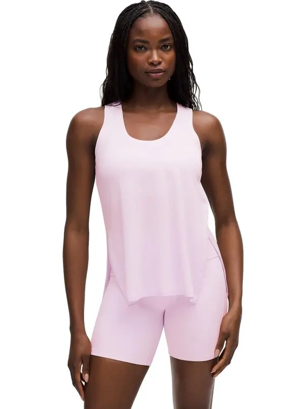 Lululemon Silkappeal Side-slit Tank Top - Pink Organza