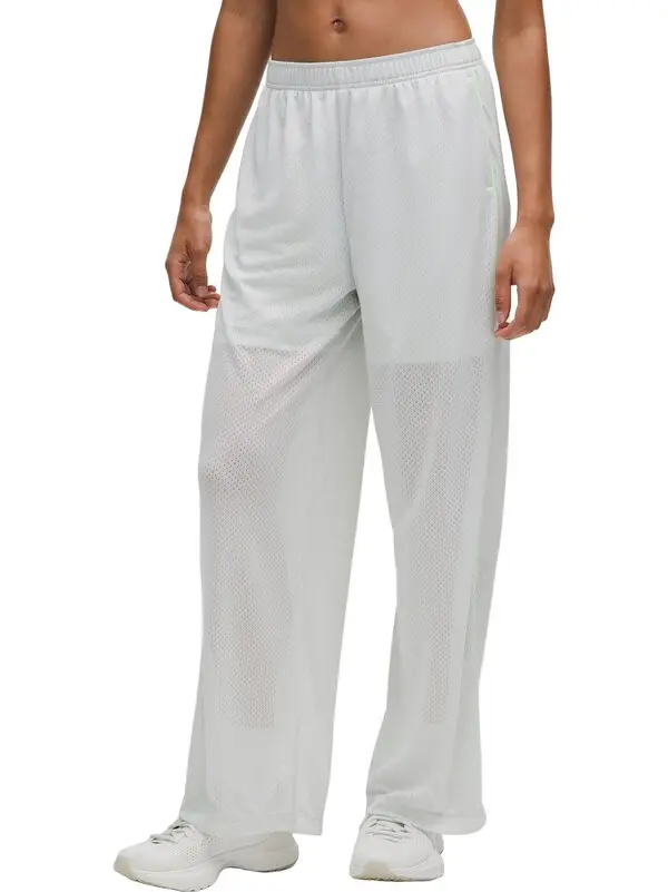 Lululemon Mesh High-rise Wide-leg Training Pant - Vapor/citra Lime
