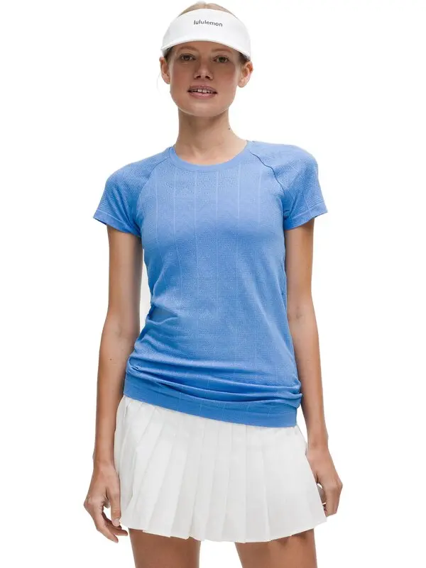 Lululemon Swiftly Pointelle Short-sleeve Shirt - Herringbone Dot Pool Party