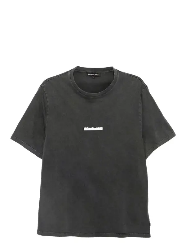 Michael Kors Embellished-logo Cotton T-shirt - Grey
