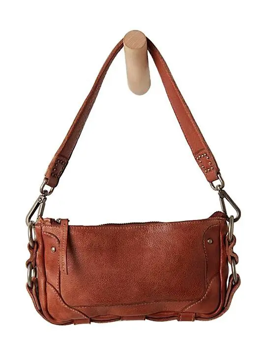 Free People Lillie Leather Shoulder Bag - Cognac