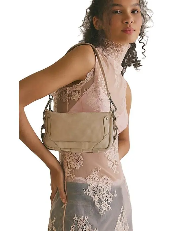 Free People Lillie Leather Shoulder Bag - Cream