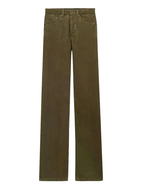 Saint Laurent Five-pocket Cotton Trousers - Green